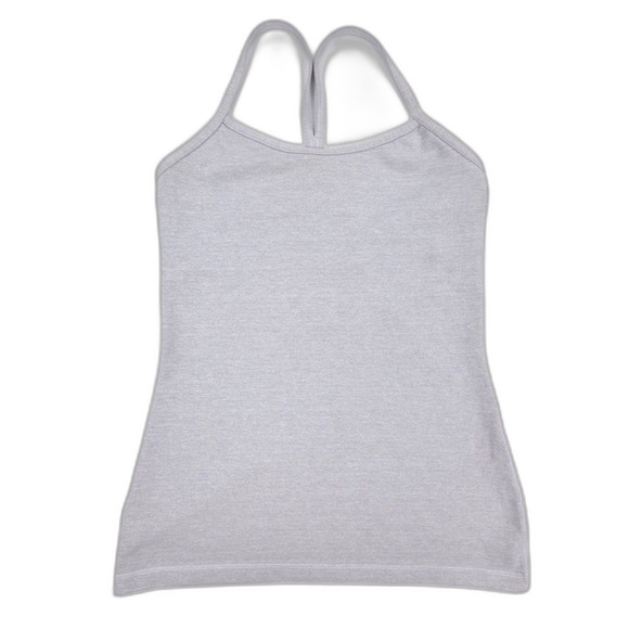 lululemon athletica | Tops | Lululemon Power Y Tank Gray Athleisure ...